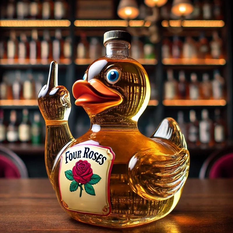 10 Oz Middle Finger Duck Bottle - Funny Whiskey Duck Decanter. Great P ...
